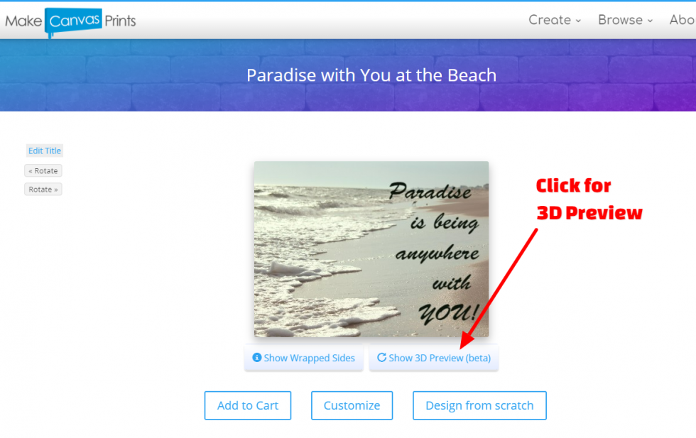 New 3D Preview for your Canvas - MakeCanvasPrints